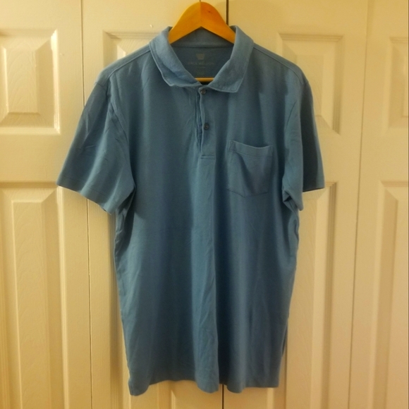 Mack Weldon | Shirts | Mack Weldon Polo Shirt Xl Men Light Blue Short ...